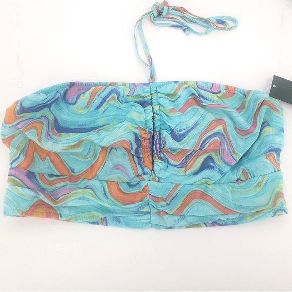wild fable | Tops | Wild Fable Womens Smocked Back Halter Tube Top Aqua ...